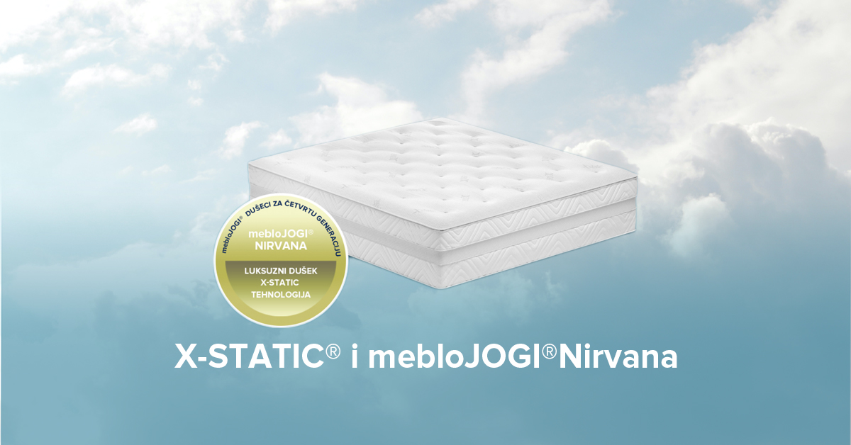 X -STATIC® Silver i mebloJOGI® NIRVANA - mebloJOGI® dušeci